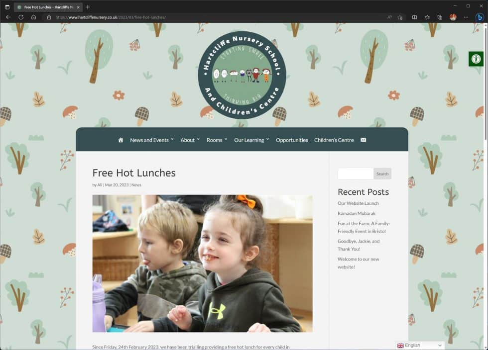 Hartcliffe Nursery School Website | Chaos Created