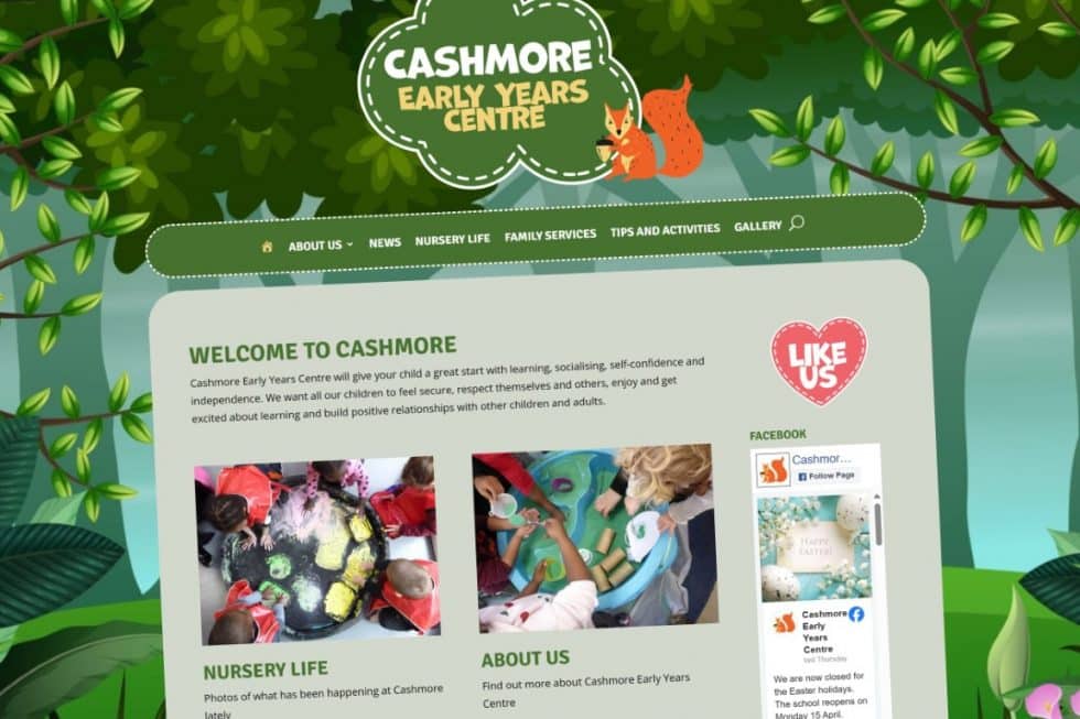 Cashmore Early Years Centre Website | Chaos Created